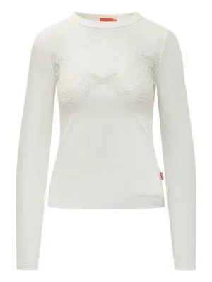 DIESEL® Diesel® Lace Trim Long Sleeve Top