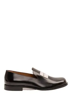 Givenchy Leather Loafers With Logo Detail - Black