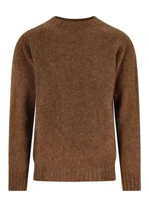Howlin' 100% Fine Wool Crew Neck Sweater - Brown