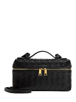 Bottega Veneta Mini Intrecciato Vanity Case - Nero