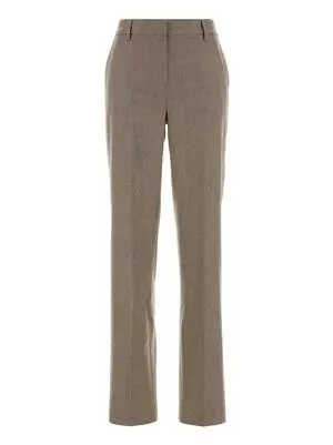 PT TORINO Ambra Wool-cashmere Trousers - Grey