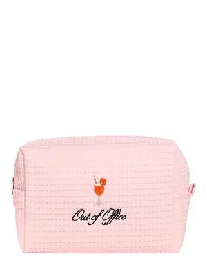 ABBODE Abbode Waffle Cotton Blend Pouch Blush