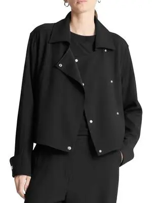 SAINT ART Circe Matte Charmeuse Jacket - Black