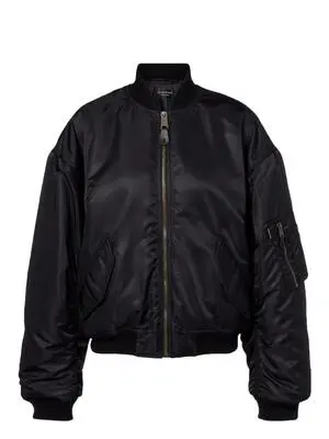 Balenciaga Standard Technical Satin Bomber Jacket - Black