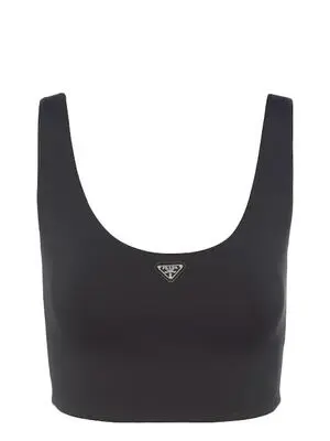 PRADA Prada Stretch Jersey Cropped Top