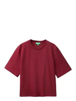 BENETTON Ribbed-Trim T-Shirt