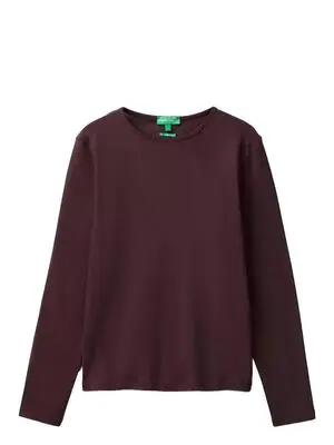 BENETTON Long Sleeve T-shirt - Brown