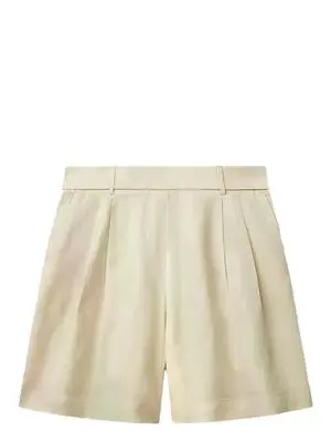 BENETTON Pleated Bermuda Shorts - Neutrals