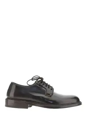 CALCE Polished Leather Derby Shoes - Brown