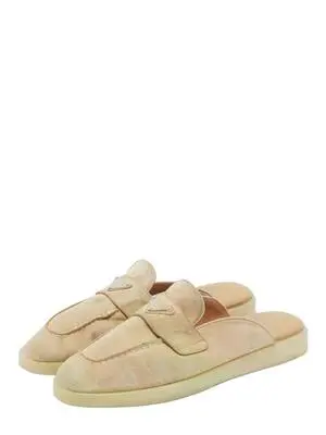 Prada Prada Suede Mules Grey