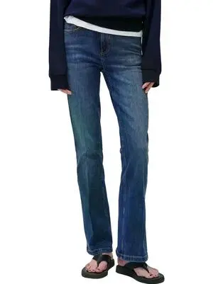 BENETTON Faded Effect Straight-leg Jeans - Blue