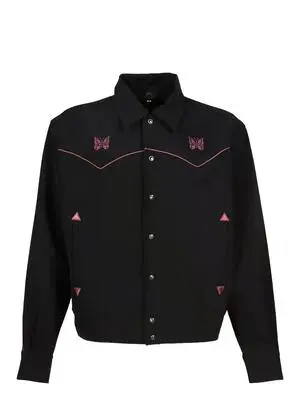 Needles Embroidered-detail Shirt Jacket - Black