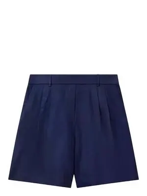 BENETTON Pleated Tailored Shorts - Blue