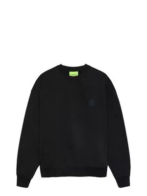 NEW AMSTERDAM SURF ASSOCIATION Embroidered Logo Relaxed Fit Sweater - Black