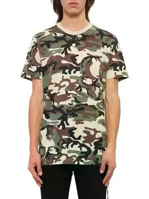 MASTERMIND WORLD Camouflage-print Logo-print T-shirt - Neutrals