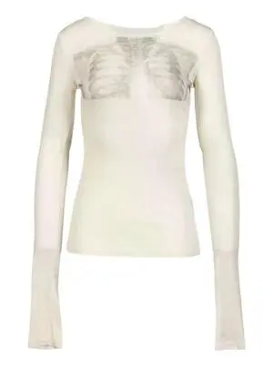 604SERVICE 604SERVICE Ribcage Print Long Sleeve T-Shirt