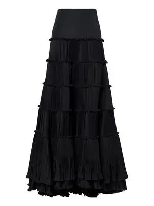 Blumarine Tiered Maxi Skirt - Black