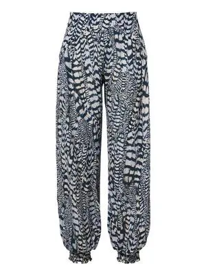 Johanna Ortiz Whispered Motion Silk Georgette Balloon Pants - Blue