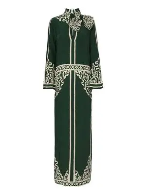 Johanna Ortiz Windborne Silk Crêpe De Chine Tunic - Green