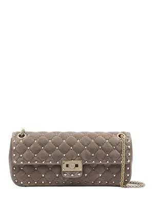 Valentino Garavani Rockstud Spike Small Shoulder Bag - Grey
