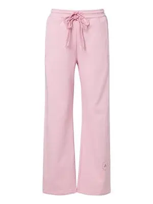 Adidas By Stella McCartney Logo Cotton Jersey Sweatpants - Pink