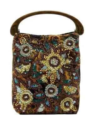 Dries Van Noten Embellished Floral Jacquard Top-handle Bag - Multicoloured