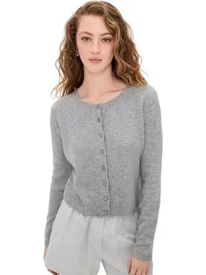 REFORMATION Clara Cashmere Cardigan - Granite