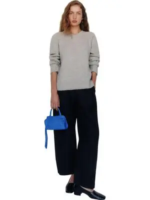 REFORMATION Reformation Sydney Regenerative Wool V-Neck Sweater Grey