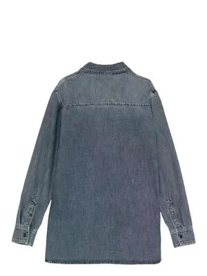 JUUN.J Ruffled Denim Shirt - Blue