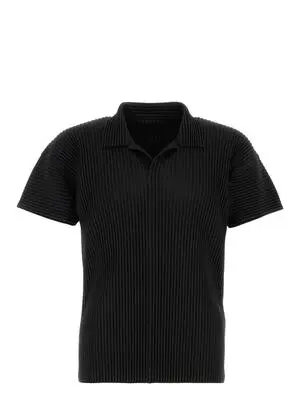 Issey Miyake Pleated Cotton Basics Shirt - Black