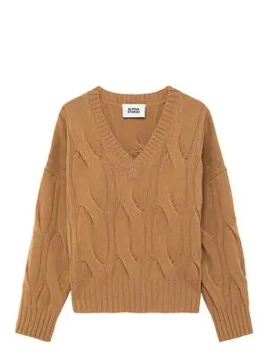 Alpha Studio V-neck Sweater - Cammello