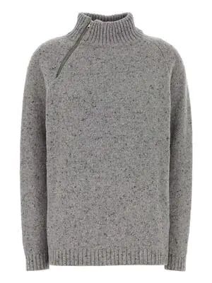 Gimaguas Xavi Zip-up High Neck Sweater - Grey