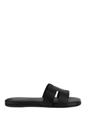 RAG & CO Ivanka Cut-out Slip-on Sandals - Black