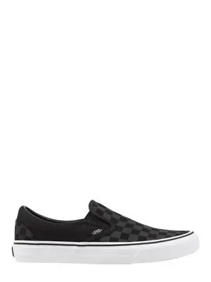 VANS Checkerboard Slip-on Sneakers - Black