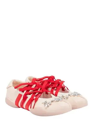 Adidas X Simone Rocha Taekwondo Leather Mary Jane Flats - Pink