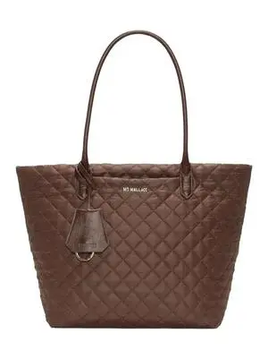 Mz Wallace Medium Daily Quilted Nylon Tote - Walnut