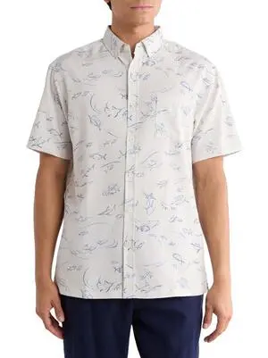 KAHALA Reel Big Fish Button-down Shirt - Natural