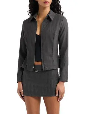 FENERS Delirio Pinstripe Zip Jacket - Gris