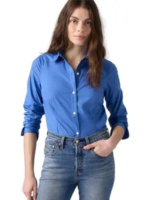 LEVI'S Slim Poplin Button Down Shirt Delft