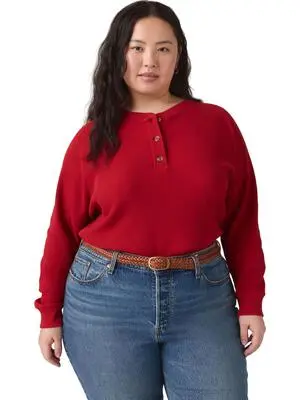 LEVI'S Lassen Henley Thermal Knit Top - Emboldened
