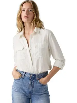 LEVI'S Elaine Utility Button-up Shirt With Patch Pockets - Cloud Dancer