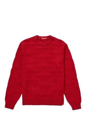 Supreme Raised Logo Sweater - Red