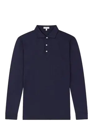 Peter Millar Herringbone Cotton-blend Polo Shirt - Blue