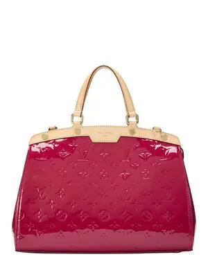 LOUIS VUITTON LOUIS VUITTON Rose Pop Monogram Vernis Brea Satchel Pink