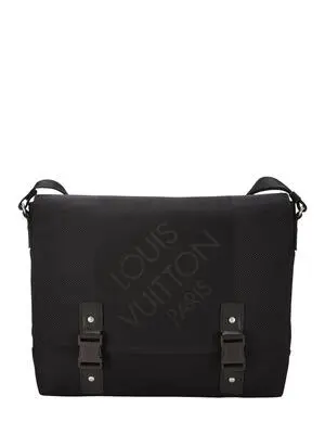 LOUIS VUITTON Damier Geant Canvas Messenger Bag - Black
