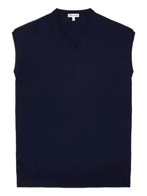 Peter Millar Autumn Merino Wool And Lyocell-blend Vest - Blue