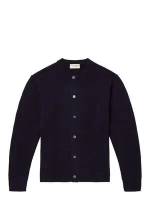 Officine Générale Manoë Merino Wool And Cashmere-blend Cardigan - Navy
