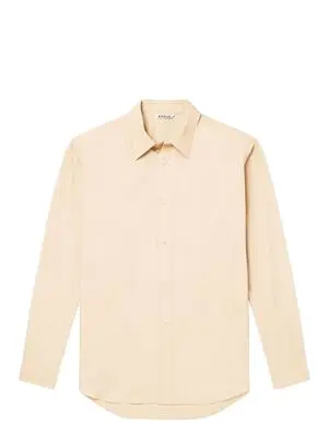 Auralee Finx Cotton-poplin Shirt - Beige