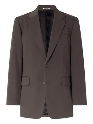 Auralee Wool-gabardine Blazer - Brown
