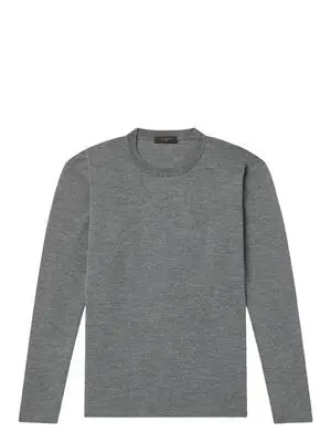 SLOWEAR Zanone Milano Stitch Virgin Wool Sweater - Gray